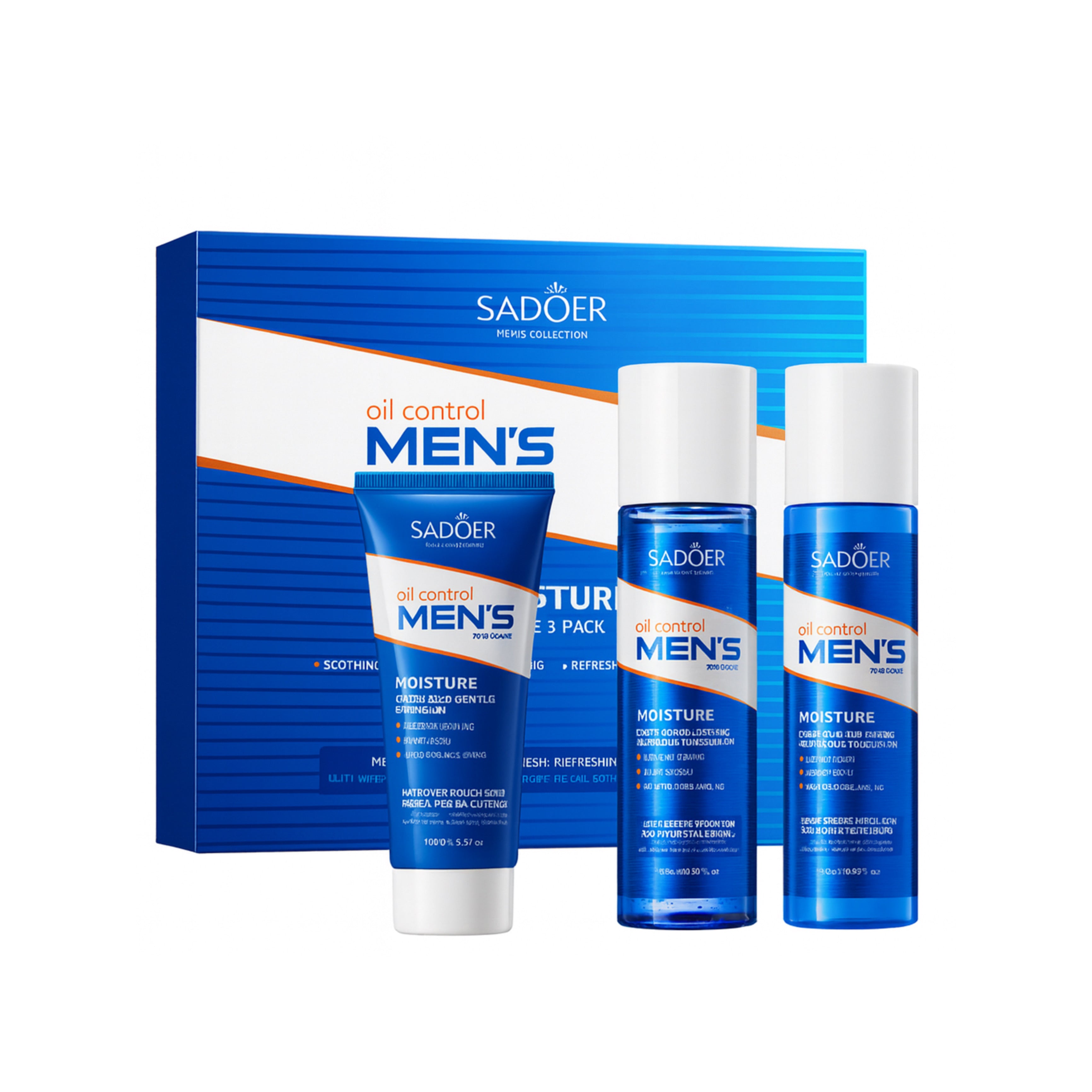 SADOER Oil-Control Men's Collection – Facial Care Set for Men (3 produ ...